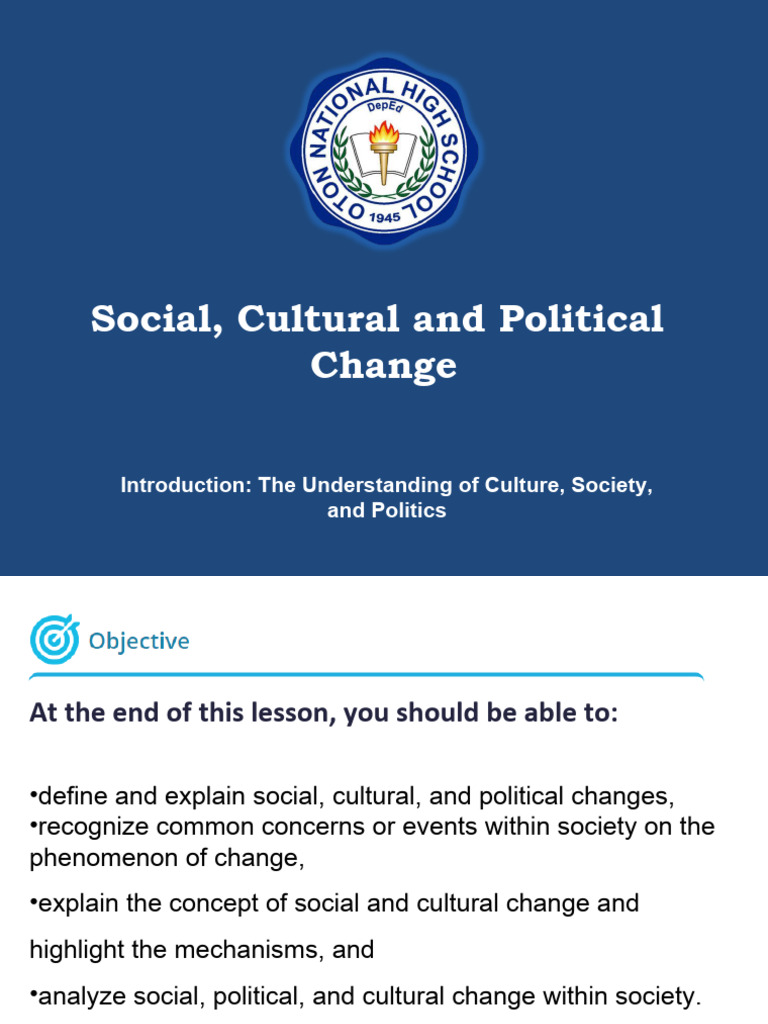 1.3 Social Cultural and Political Change | PDF | Communication | Society