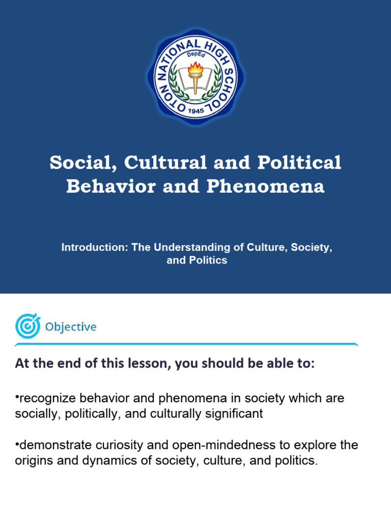 1.2 Social Cultural and Political Behavior and Phenomena | PDF ...