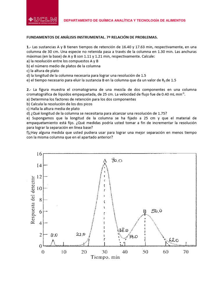 Departamento de Quimica Analitica y Tecn | PDF | Cromatografía | Elución