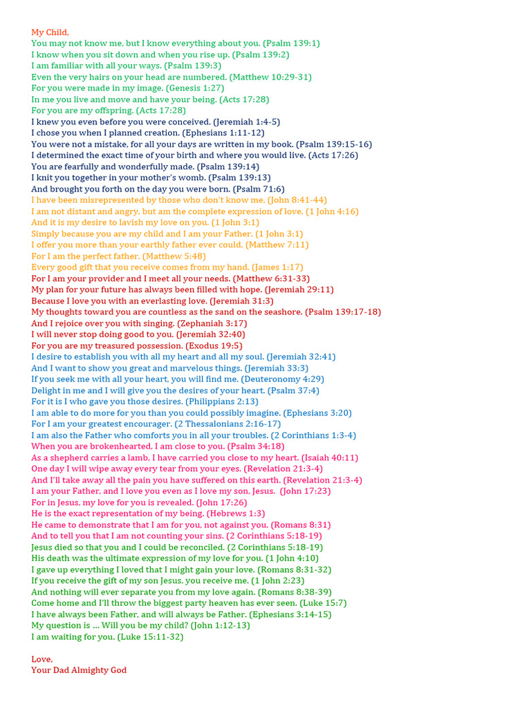 Gods Love Letter | PDF | Jesus | Bible Content