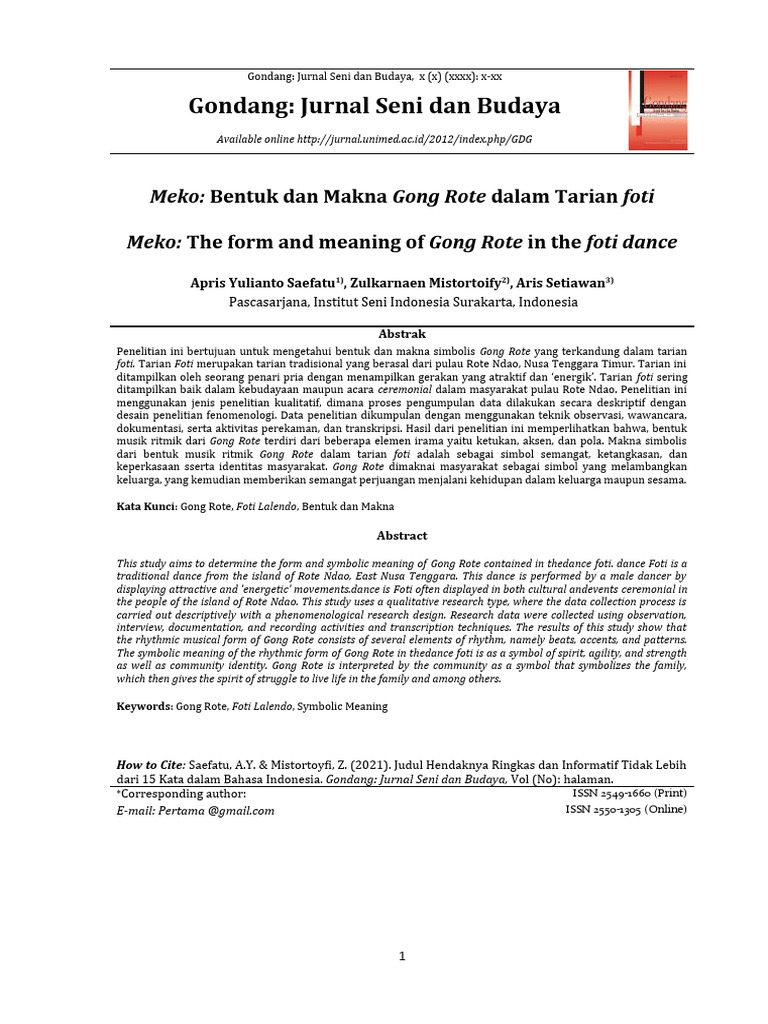 Tari lego lego | PDF