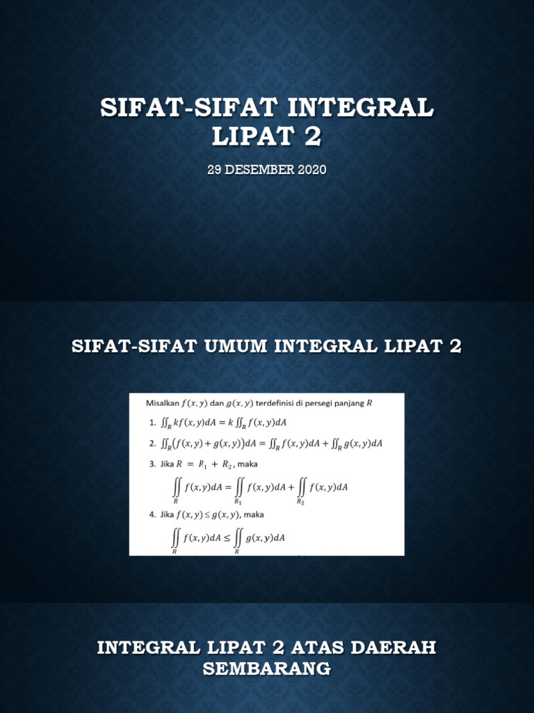 14. SIFAT-SIFAT INTEGRAL LIPAT 2 KELAS A (UPLOAD) | PDF