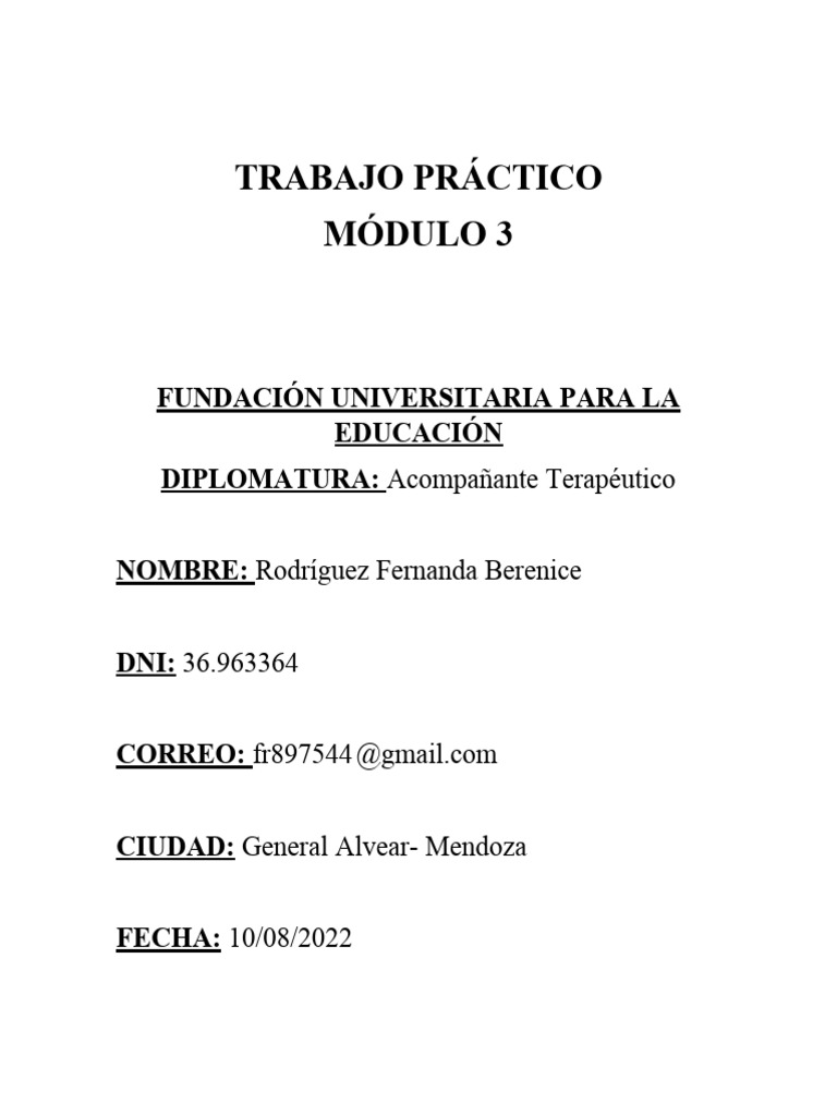 Trabajo Modulo 3 | PDF