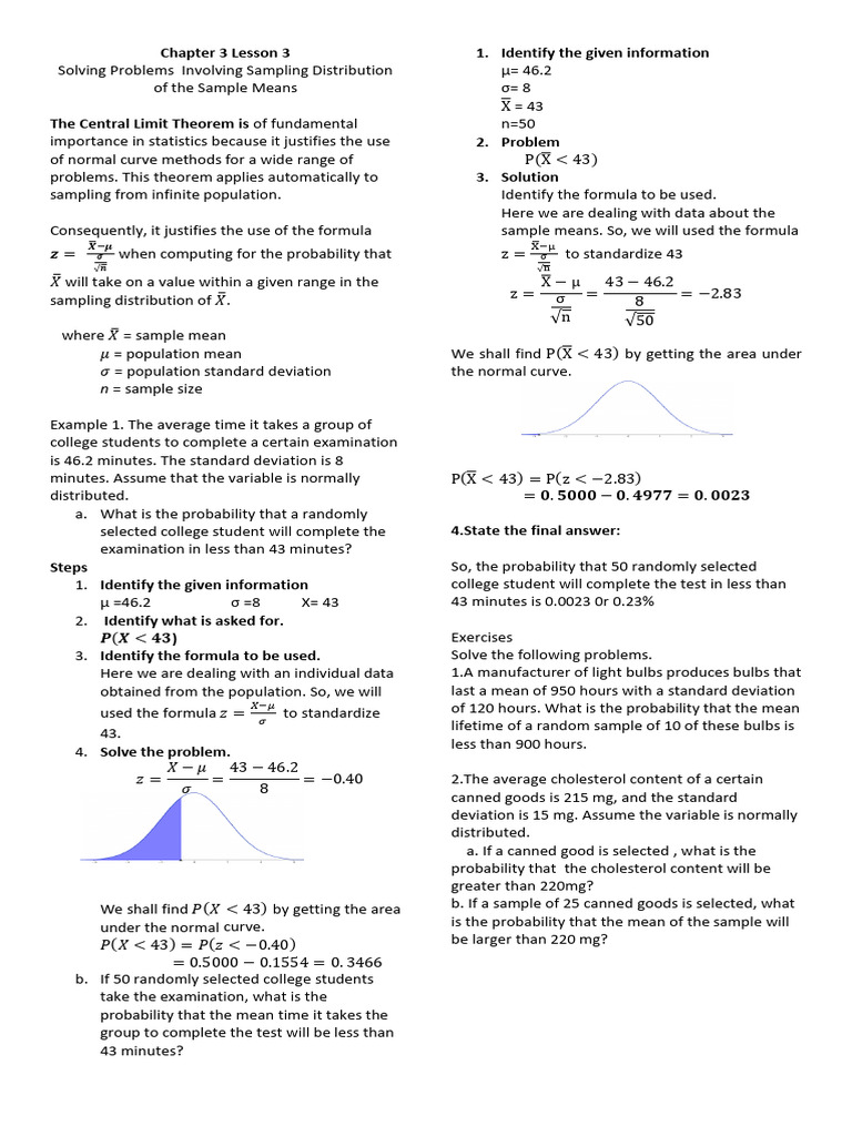 Chapter 3 Lesson 3 | PDF