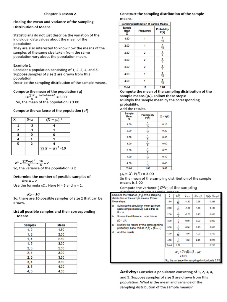 Chapter 3 Lesson 2 | PDF