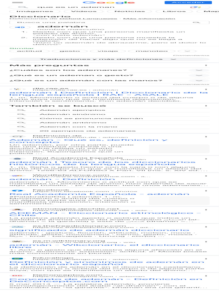 Que Es Un Ademan - Buscar Con Google | PDF | Diccionario | Comunicación ...