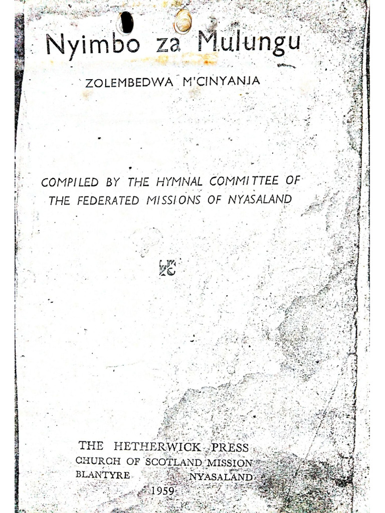 Nyimbo Za Mulungu in Notes-1 | PDF