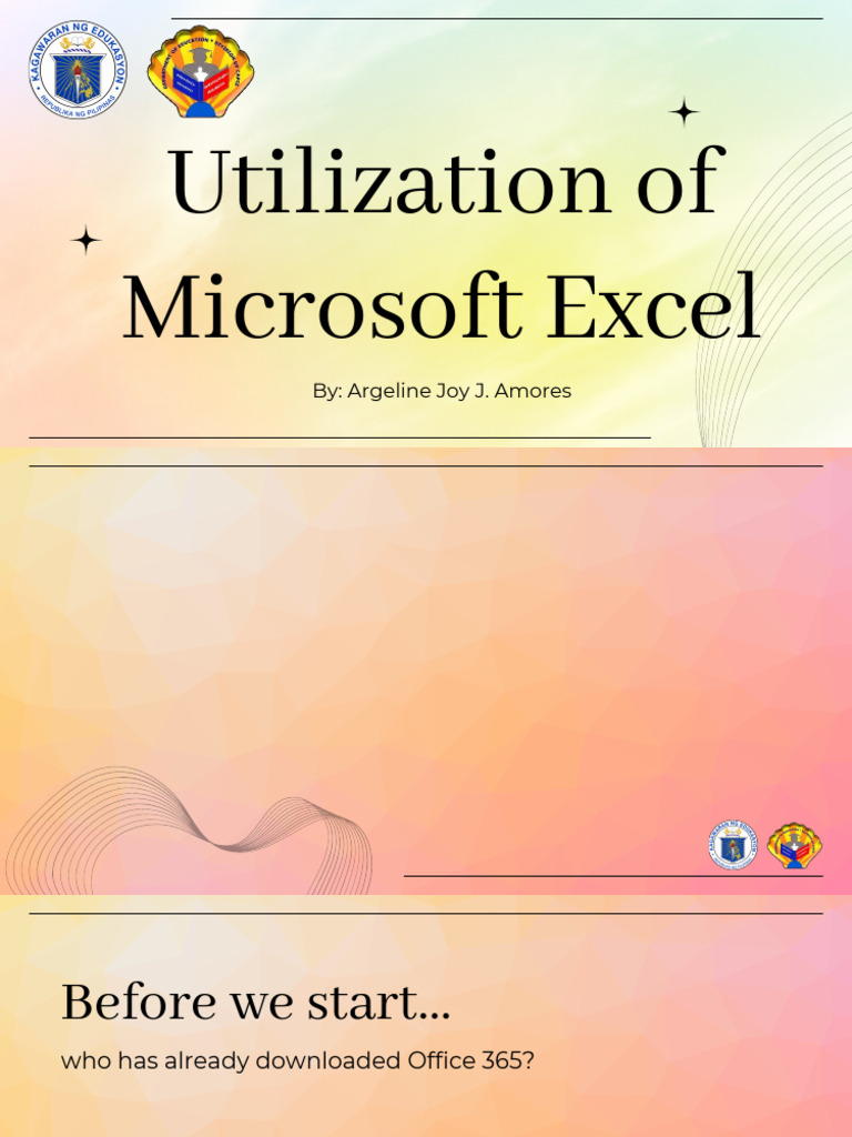 ICT Upskilling Utilization of MS Excel (2060 × 1080 px) | PDF