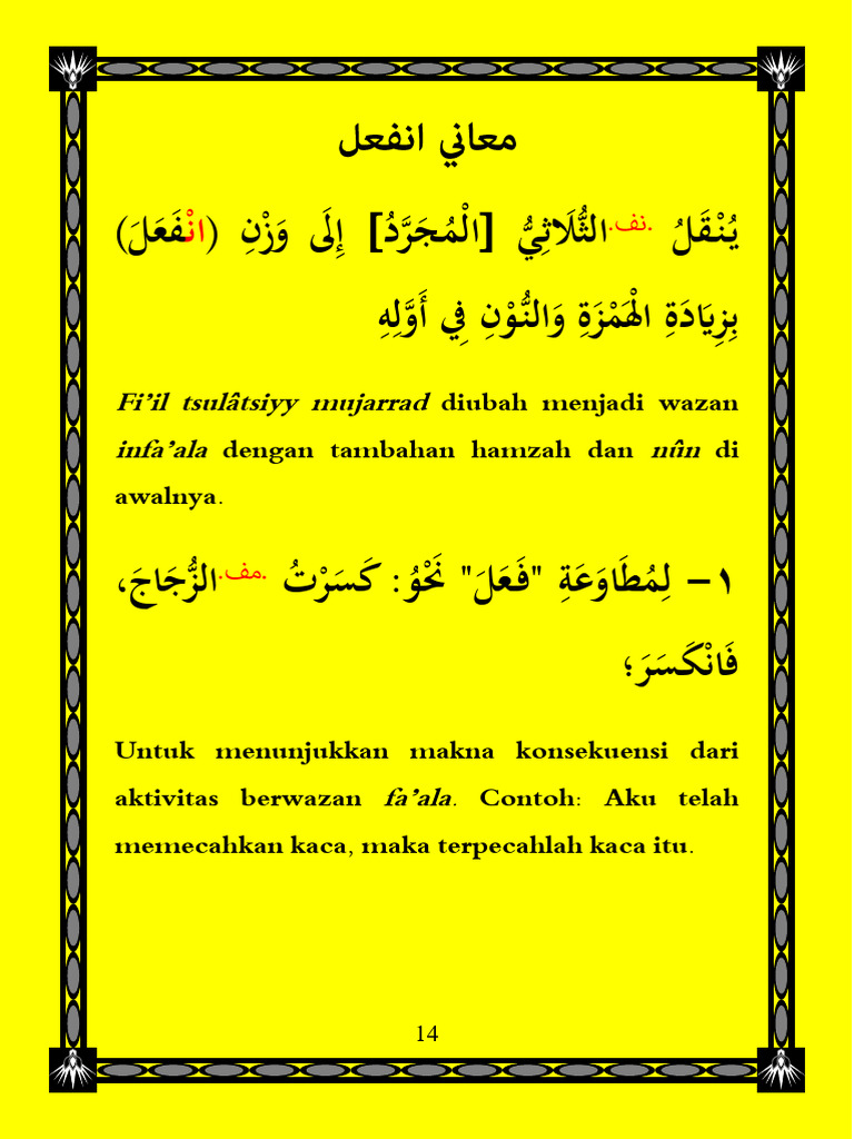 Catatan Amtas Pertemuan 25 -- Makna-Makna Wazan Inf'ala | PDF