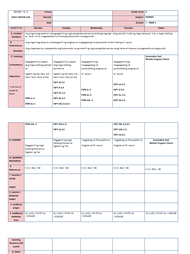 Filipino q1 w5 | PDF