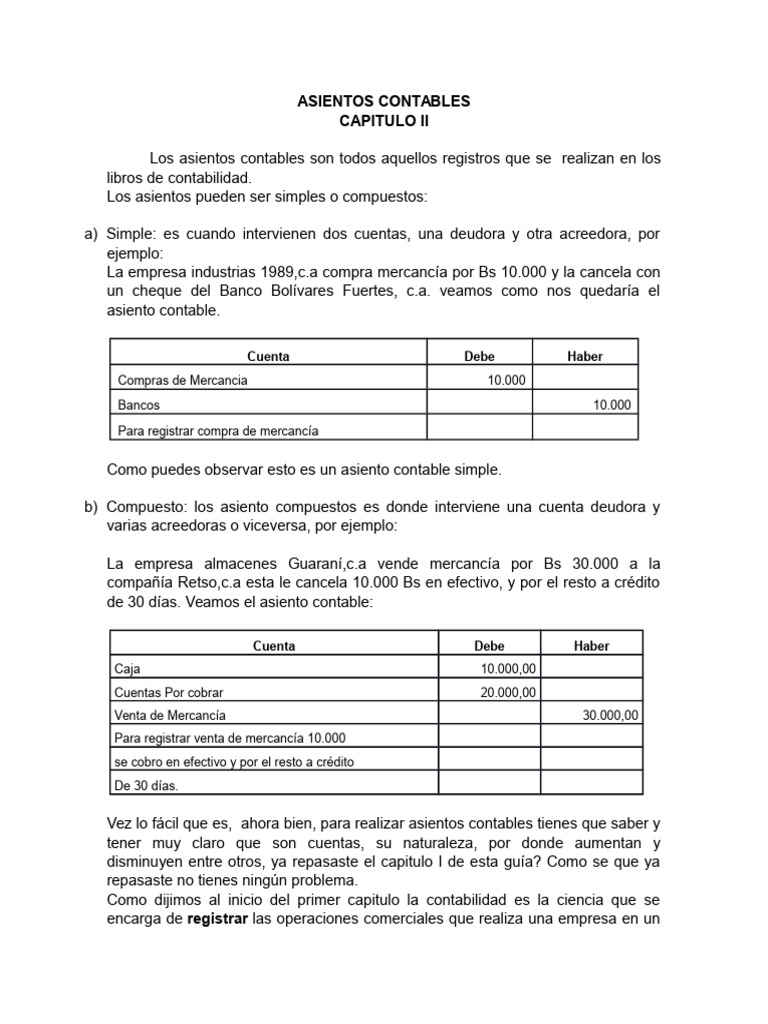 Asientos Contables | PDF | Contabilidad | Depreciación