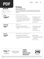 2022 T Mobile Cell Phone Bill Template | PDF