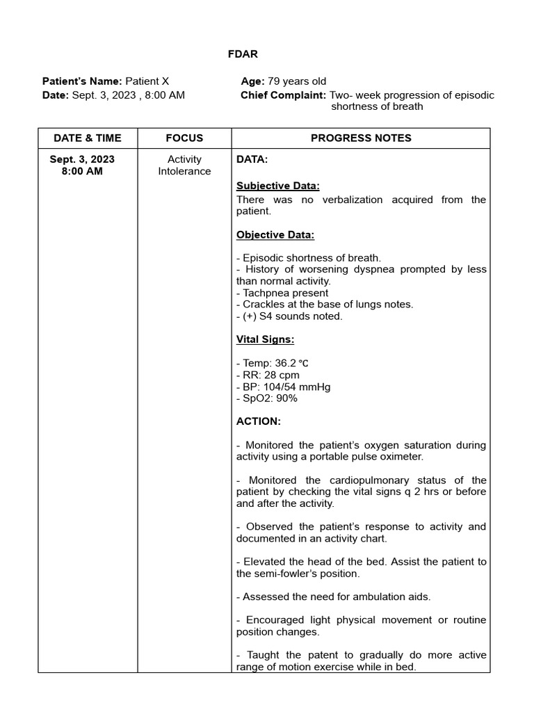 Nuevo - Fdar (Module 1) | PDF | Breathing | Diseases And Disorders