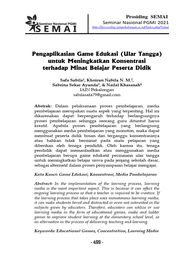 Pengaplikasian Game Edukasi Ular Tangga | PDF