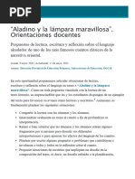 Aladino y La Lampara Maravillosa. Orientaciones Docentes - Continuemos ...