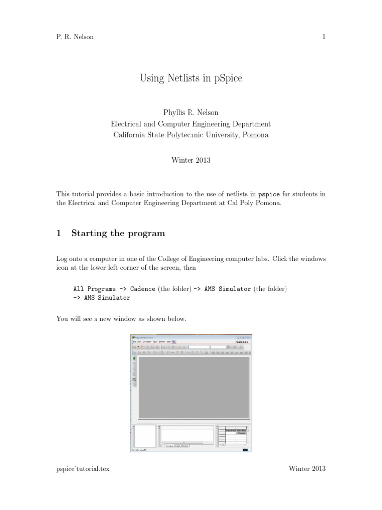 Pspice Tutorial | PDF | Icon (Computing) | Computer File