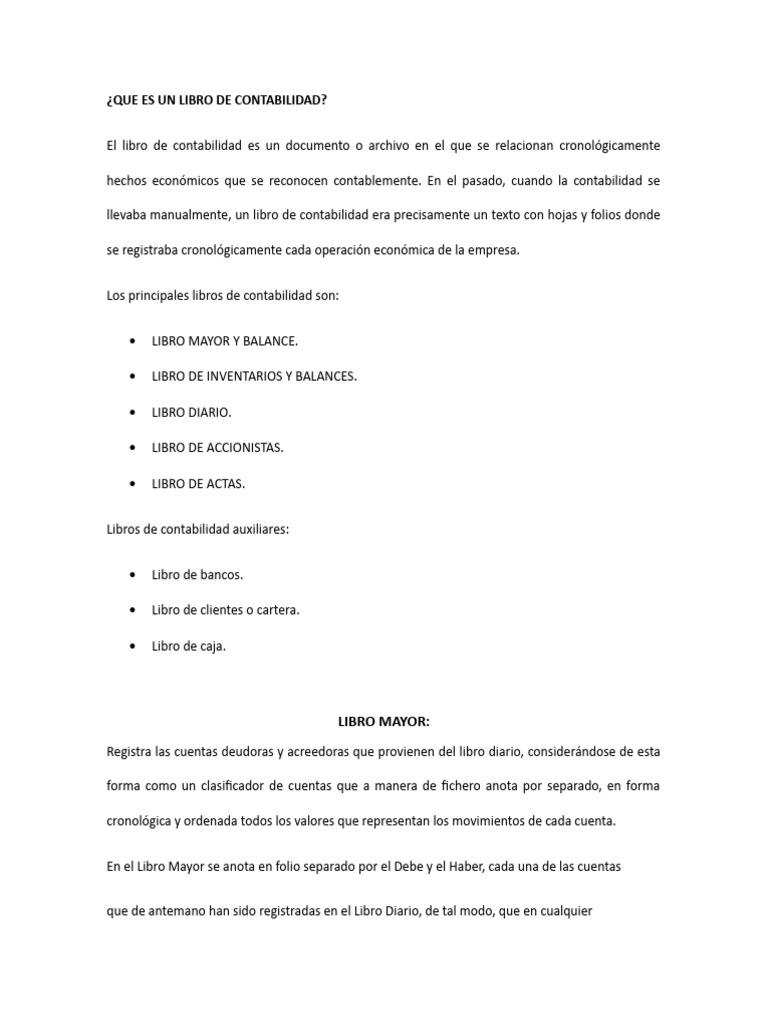 Libro Mayor y Diario | PDF | Contabilidad | Economía Financiera