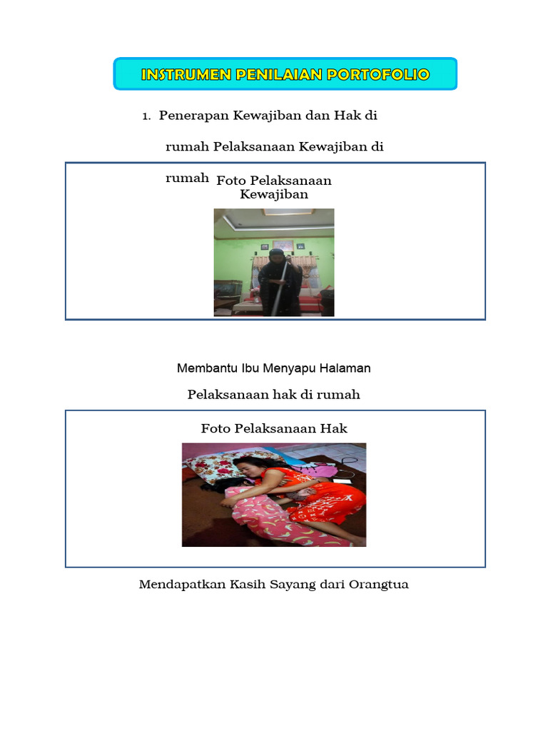 Instrumen Penilaian Portofolio (1) - Dikonversi | PDF