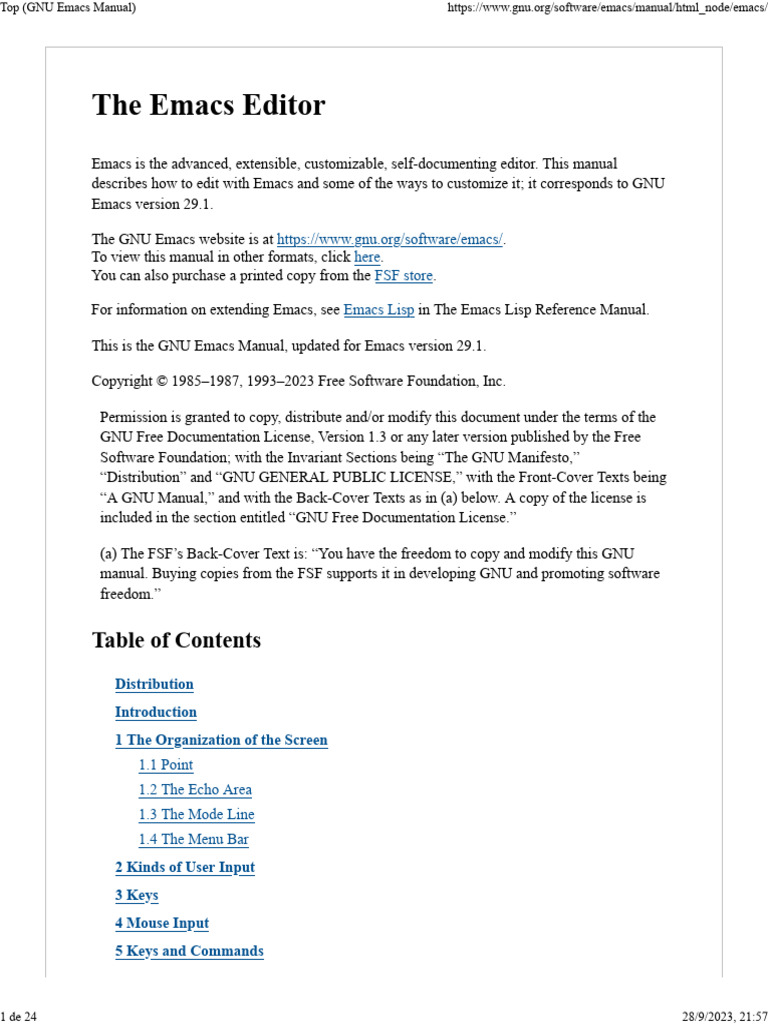 Top Gnu Emacs Manual Download Free Pdf Gnu Free Software 3892