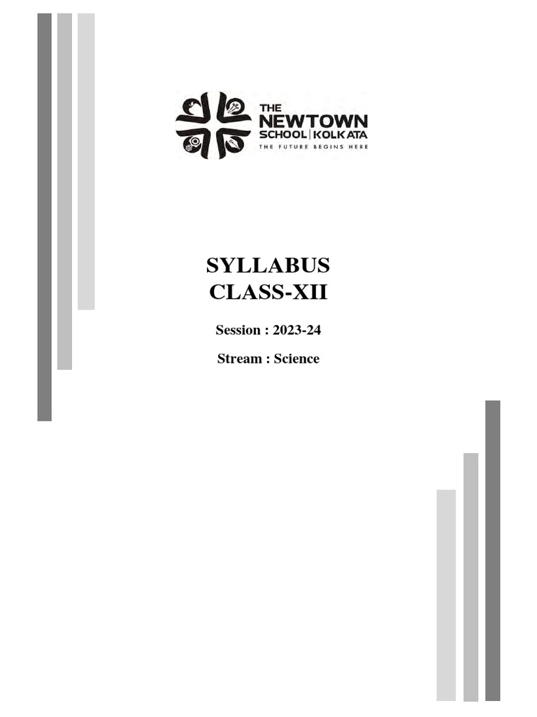 Syllabus of Class XII-Science (2023-24) | PDF Syllabus of Class XII-Science (2023-24) | PDF