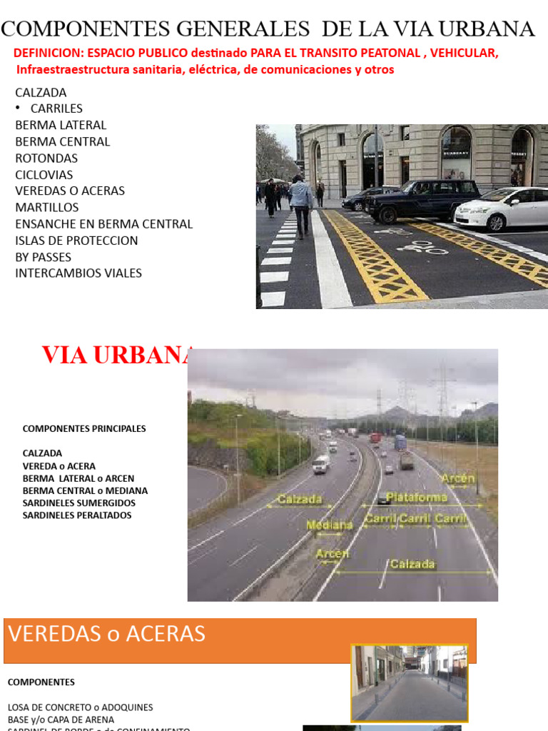 Componentes de La Via Urbana - Tranp | PDF