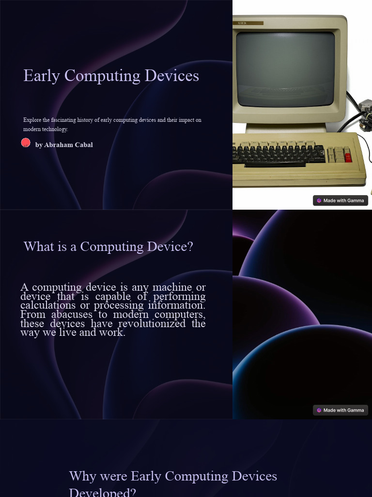 L3 Early Computing Devices | PDF | Computing | Digital Electronics