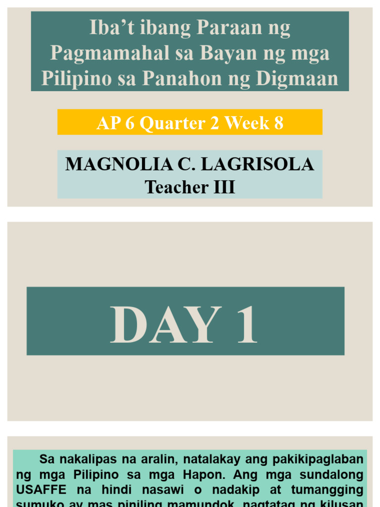 AP 6 Q2 Week 8 | PDF