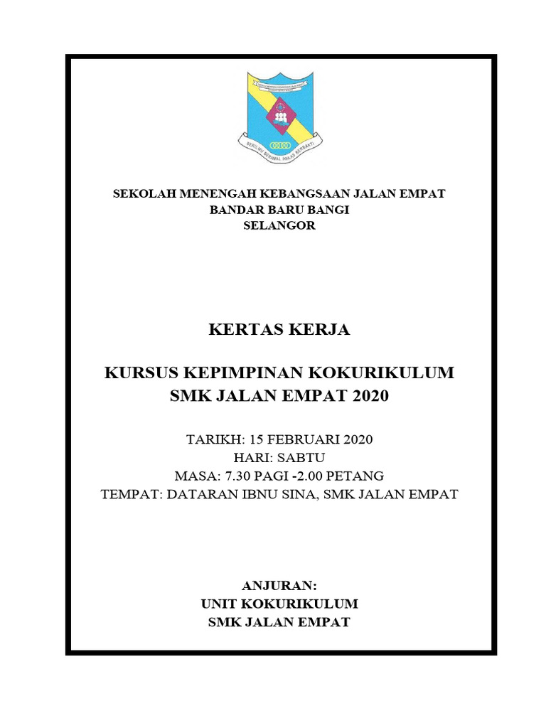 CONTOH Kertas Kerja | PDF