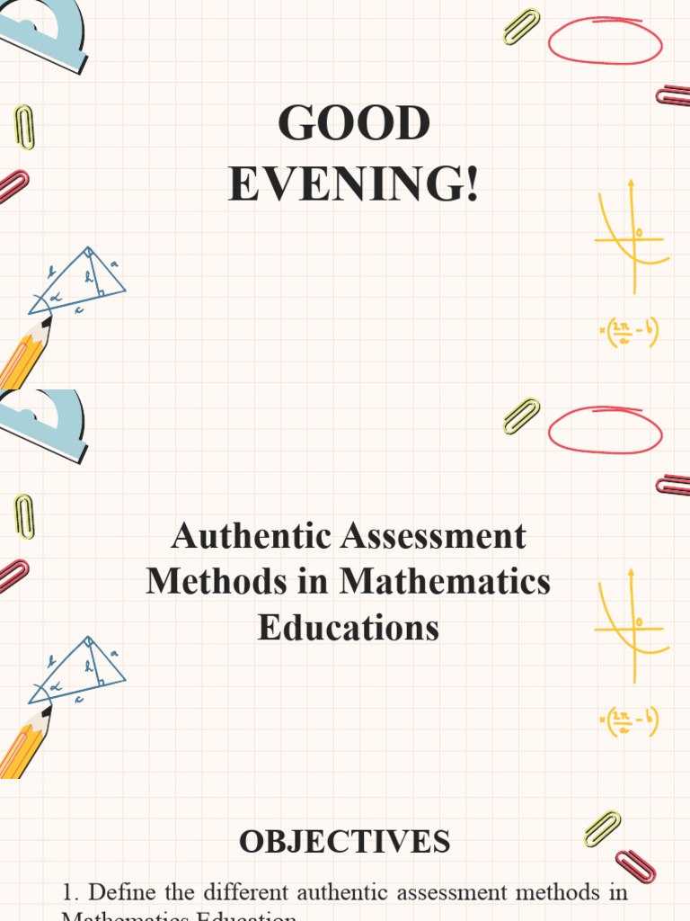 Authentic Math Assessment Guide | PDF | Project Based Learning ...