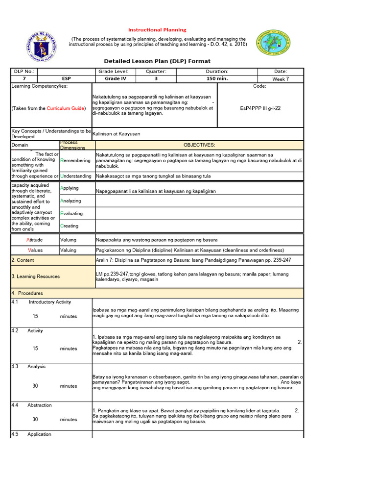 ESP4 DLP 3rdQ Week7 | PDF