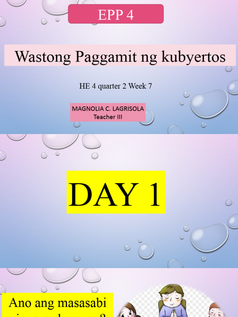 EPP 4 q2 Week 7 | PDF