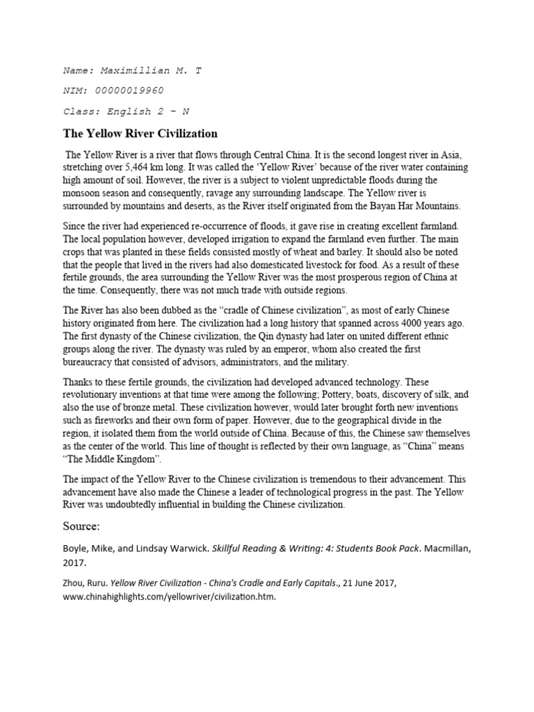 The Yellow River: Cradle of Chinese Civilization | PDF | Travel