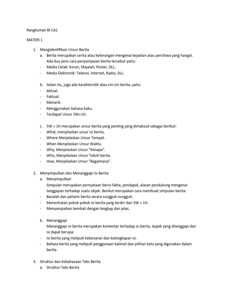 Rangkuman BI SA1 | PDF | Karier & Perkembangan | Bisnis