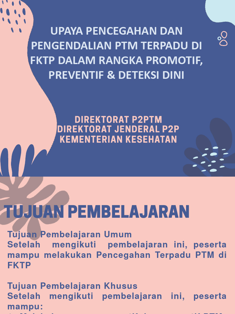Upaya Pencegahan Dan Pengendalian Ptm Pada Pelayanan Terpadu Ptm Di