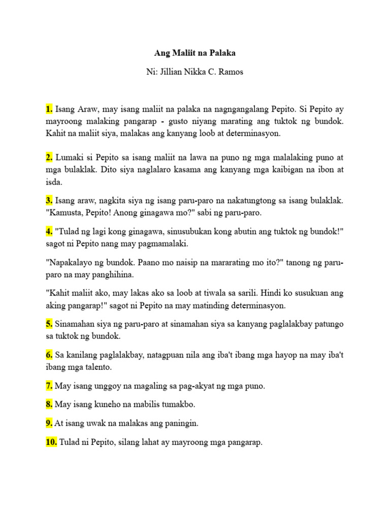 Ang Maliit Na Palaka | PDF