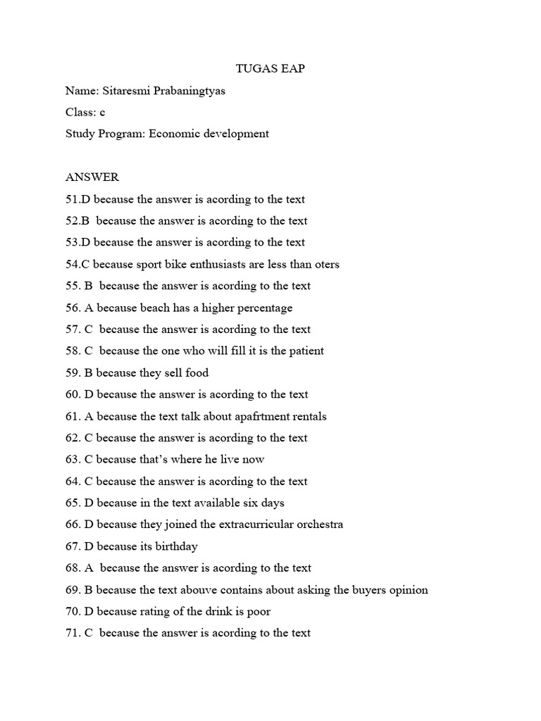 Tugas Eap Sitaresmi Prabaningtyas | PDF