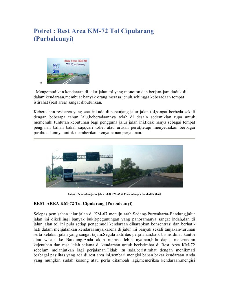 Cipularang Rest Area | PDF