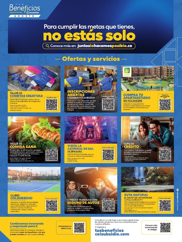 Tus Beneficios Colsubsidio Agosto 2023 | PDF