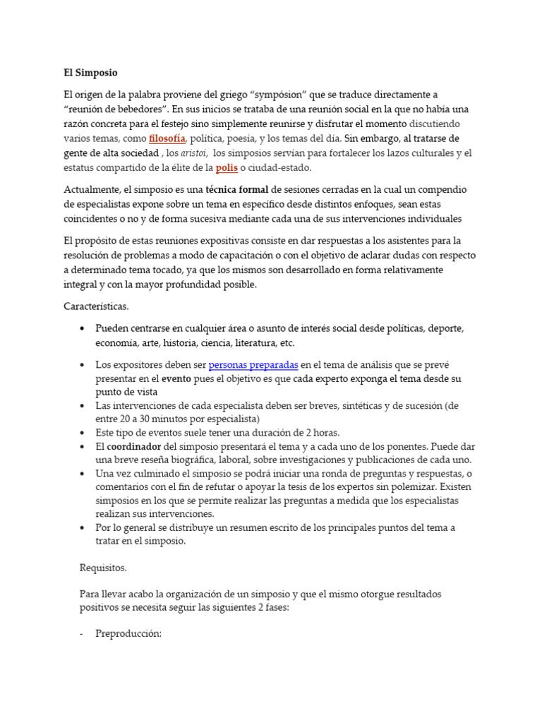 Características y objetivos del simposio | PDF | Crecimiento personal y ...
