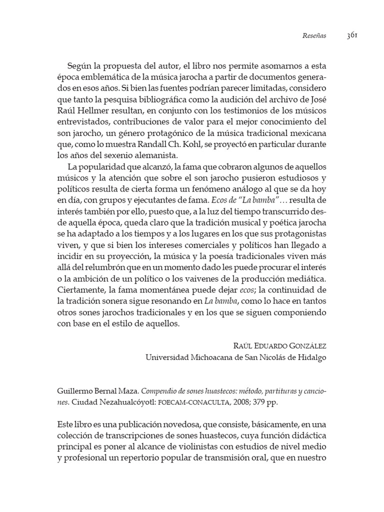 Guillermo Bernal Maza Compendio de Sones | PDF