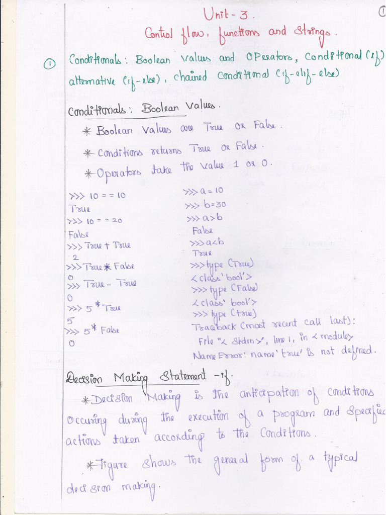 Conditionals - Boolean Values, Operators, If, If-Else, If-Elif-Else | PDF Conditionals - Boolean Values, Operators, If, If-Else, If-Elif-Else | PDF
