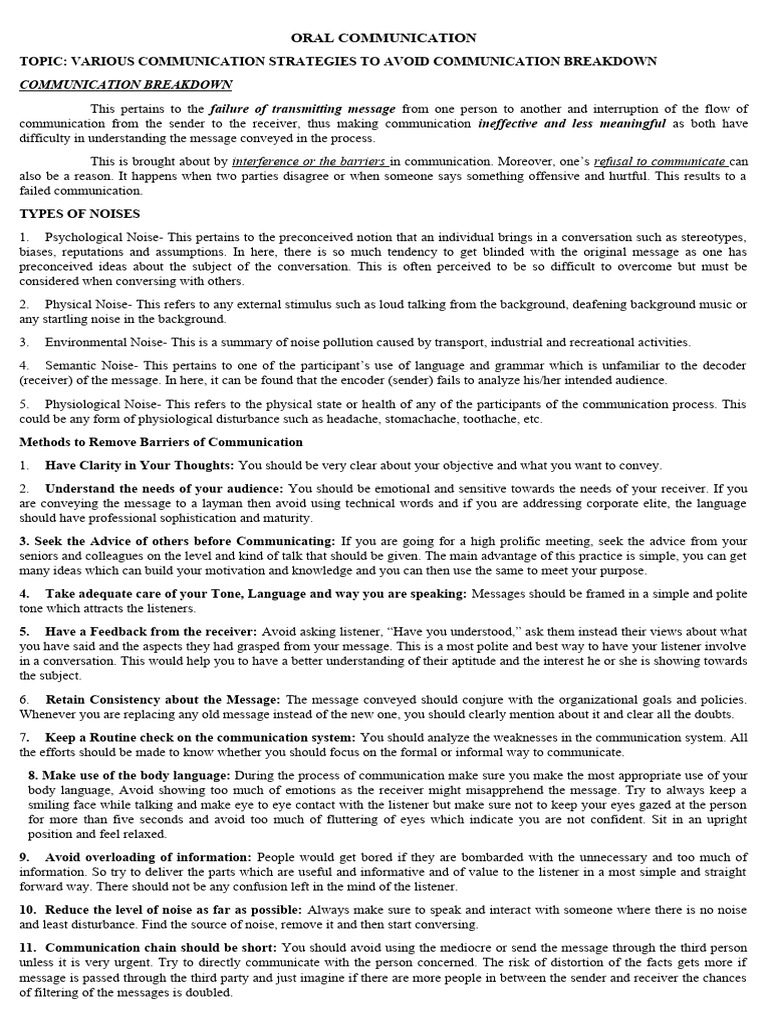 Oral Com Melc 3 Handout | PDF