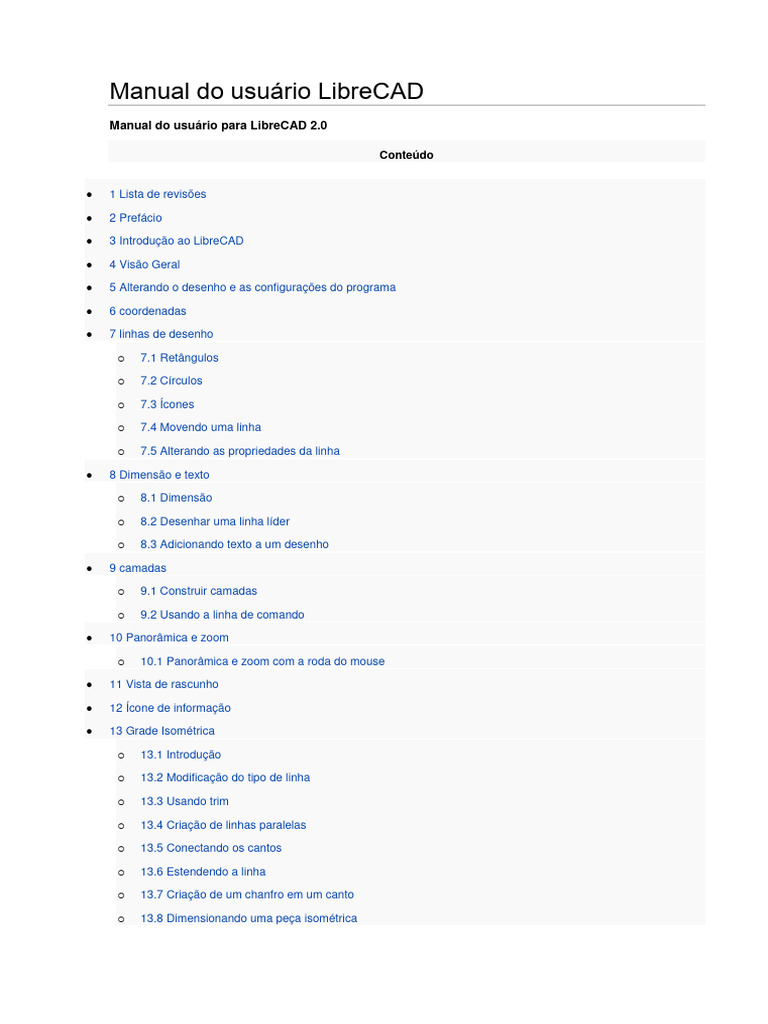 Manual Do Usuário LibreCAD | PDF | Computadores