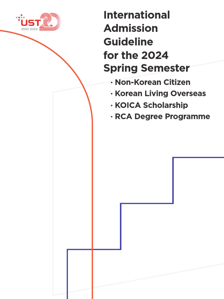 UST International Admission Guideline For The 2024 Spring Semester | PDF