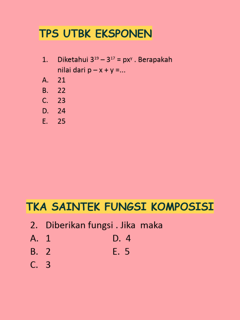 Handout Utbk | PDF | Metode & Bahan Ajar
