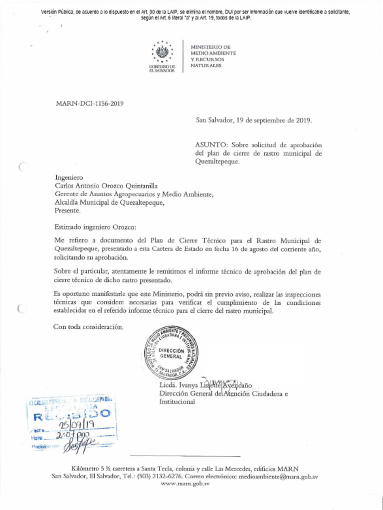 Anexo 2 Requerimiento 3 MARN-2020-209 | PDF