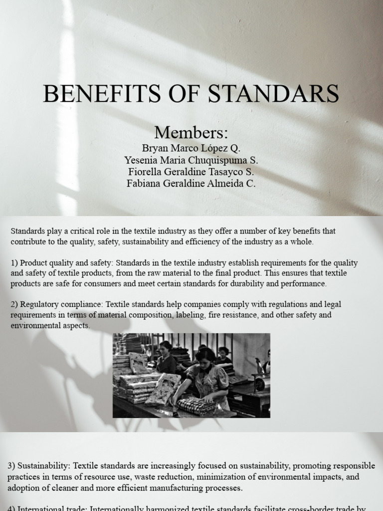 Benefits of Standards | PDF