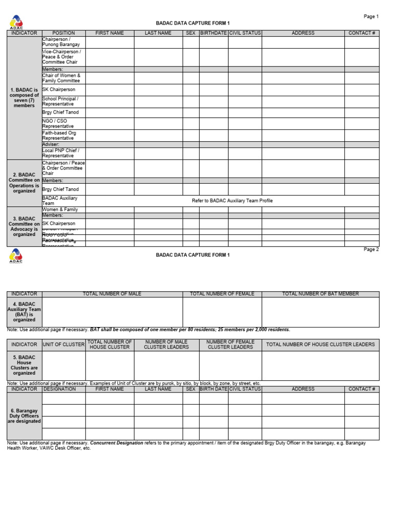 4-BADAC-DATA-CAPTURE-FORMS | PDF | United States House Of ...