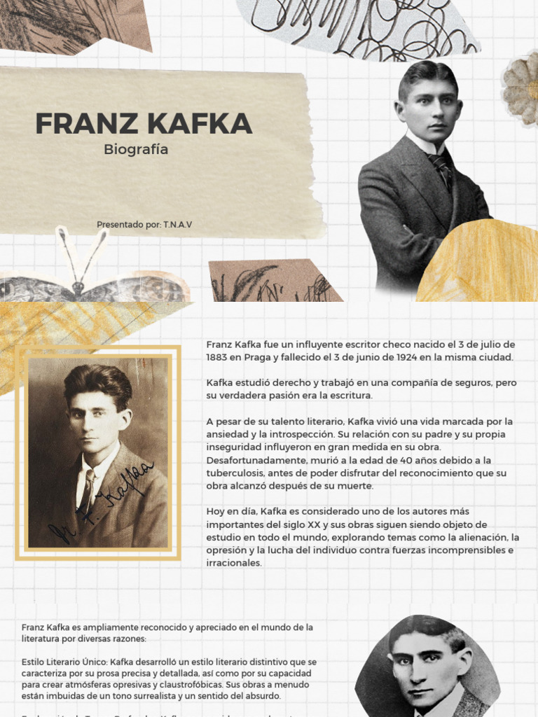 Biografía y legado de Franz Kafka | PDF | Libros para adolescentes ...