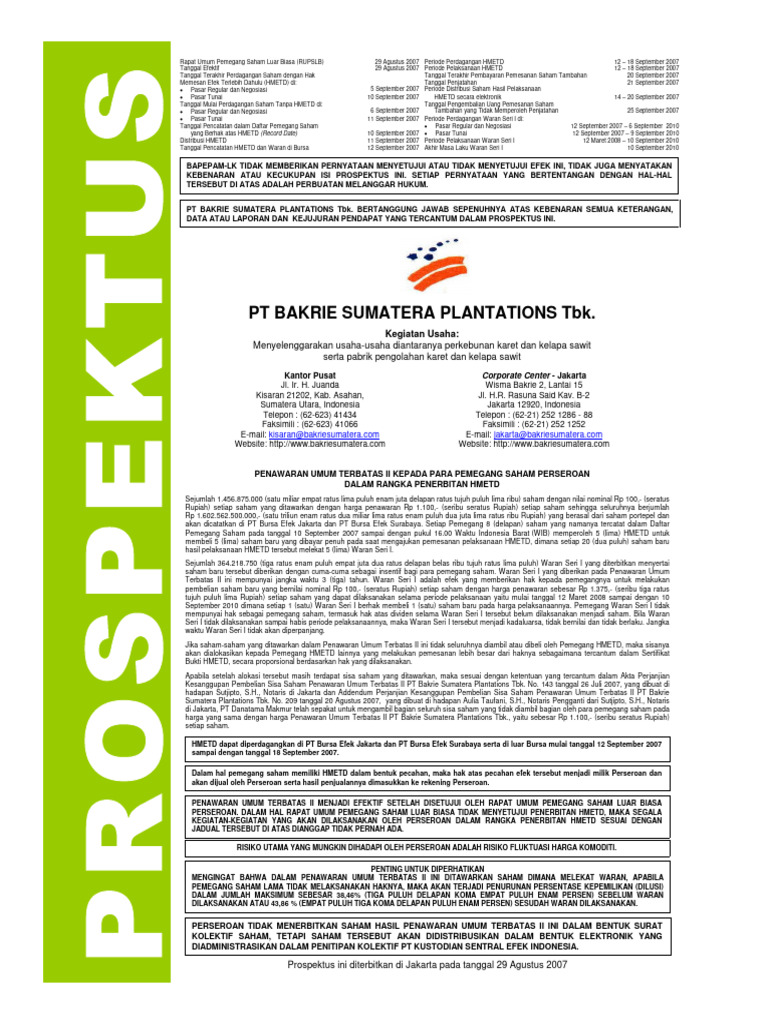 Prospektus BSP-PUT II Final | PDF